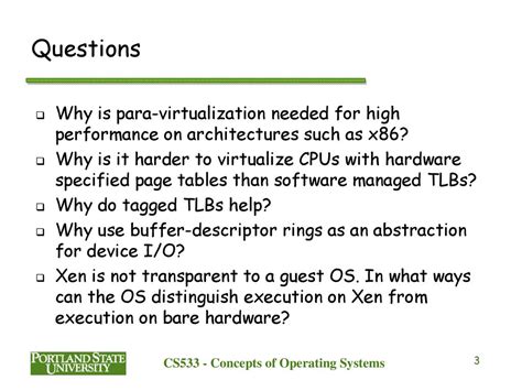cs533 concepts of operating systems class ppt download