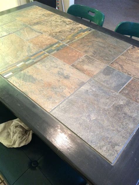 Tile Top Dining Table Makeover At Spencer Erlikilyika Blog