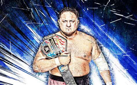 Samoa Joe Wwe Grunge Art American Wrestlers Wrestl By Christiancaron54