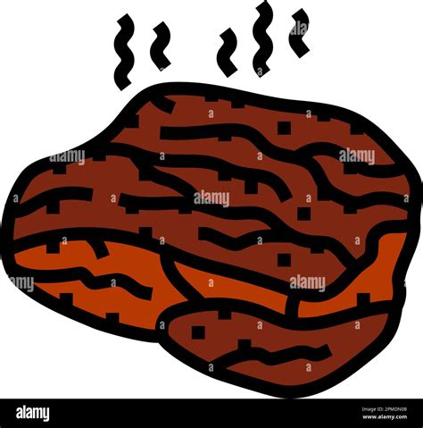 Meat Smoked Color Icon Vector Illustration Stock Vector Image And Art Alamy