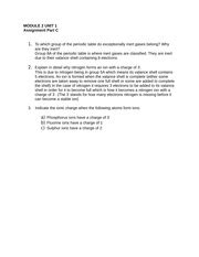 Chemistry Module 2 Unit 1 Assignment C MODULE 2 UNIT 1 Assignment