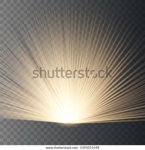 Yellow Warm Light Effect Sun Rays Stock Vector Royalty Free