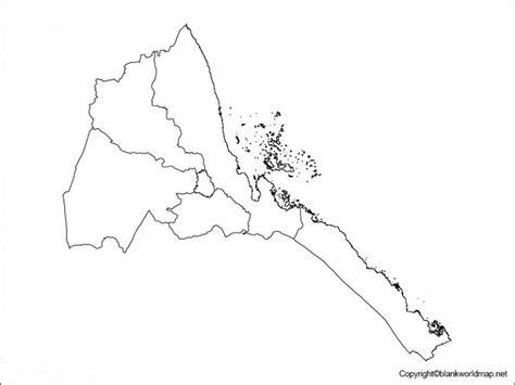 outline eritrea map blank world map