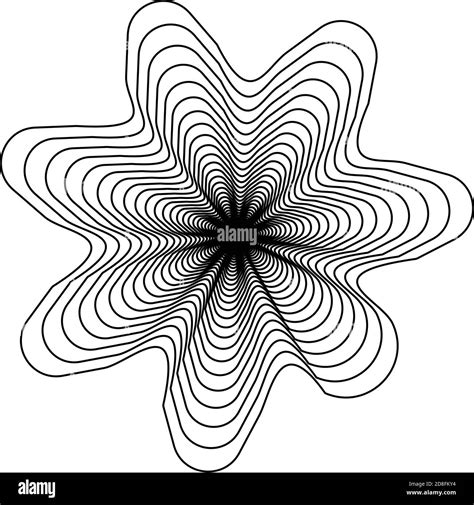 Abstract Gematric Line Art Isolate On White Background Vector