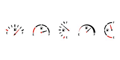 Premium Vector Set Of Fuel Indicator Vector Icons Car Panel Level