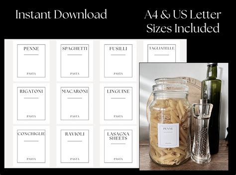 Printable Storage Labels Editable Pantry Labels Etsy