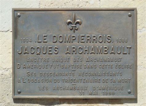 Jacques Archambault 1604 1688 Find A Grave Memorial