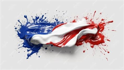 Американский флаг в текстуре брызг краски Премиум Фото
