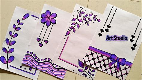 Border Designs Border Design For Project Project Work Designs Assignment Front Page Design Handmade