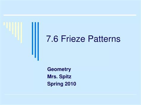 PPT Frieze Patterns PowerPoint Presentation Free Download ID