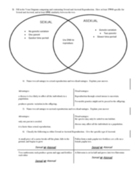 Sexual And Asexual Reproduction In Plants Worksheet Live Worksheets