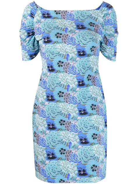Chiara Boni La Petite Robe Flower Pattern Sheath Dress Editorialist