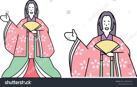 Illustration Material Princess Kaguya Holding Her Stock Vector Royalty