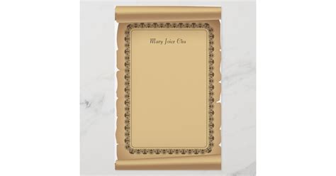 Scroll Stationery Zazzle