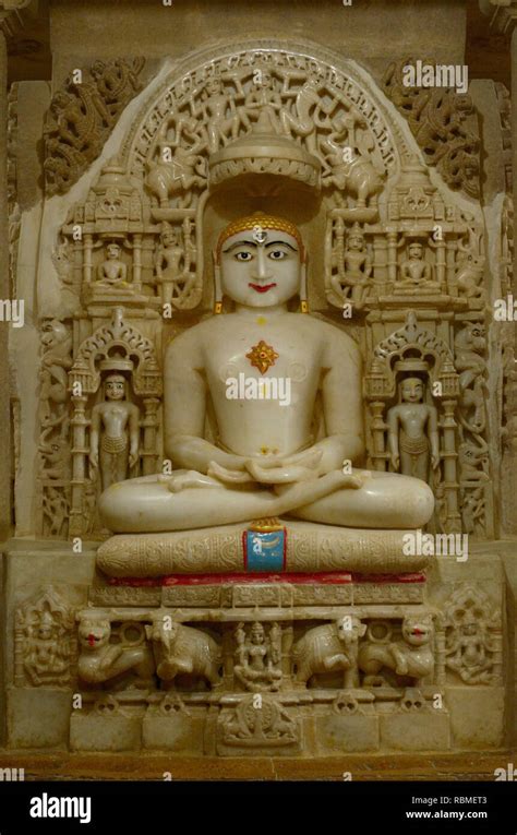 Parshwanath Idol Jain Temple Jaisalmer Rajasthan India Asia Stock
