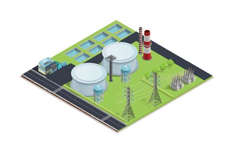 Modern Vector Isometric Renewable Electricity Generation Wind Farm