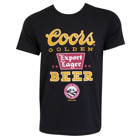 Coors Mens Black Golden Beer T Shirt