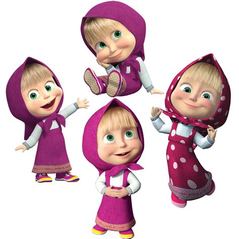 Masha Png Masha Clipart 4 Pack Masha Png Bundle Cartoon Png Etsy Canada
