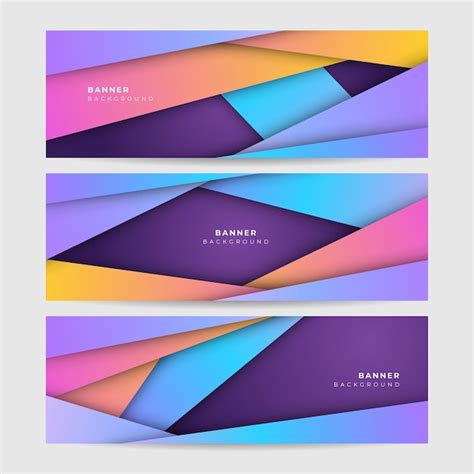 Абстрактный красочный красочный полигон баннер дизайн шаблона фона Премиум вектор