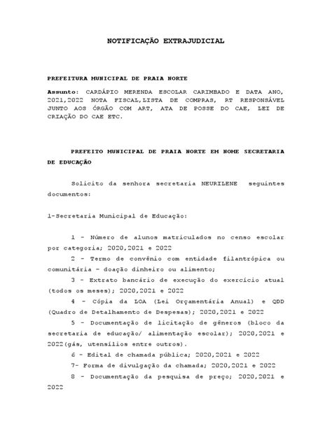 Cópia De Notificação Extrajudicial Adriana Pdf