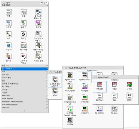 Labview에서 플러그 앤 플레이 인스트루먼트 드라이버 사용 Ni