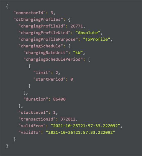 Difference Between Txprofiles And Txdefaultprofiles In Ocpp