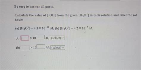 Solved Be Sure To Answer All Parts Calculate The Value Of Chegg