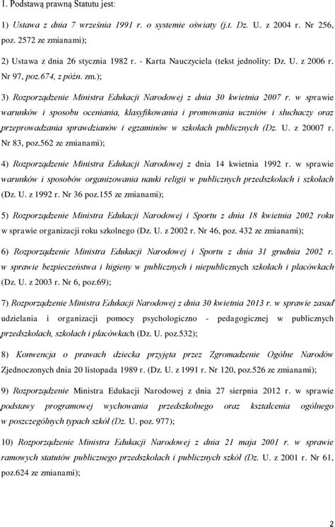 STATUT SPECJALNEGO OŚRODKA SZKOLNO WYCHOWAWCZEGO W GROMADZICACH PDF