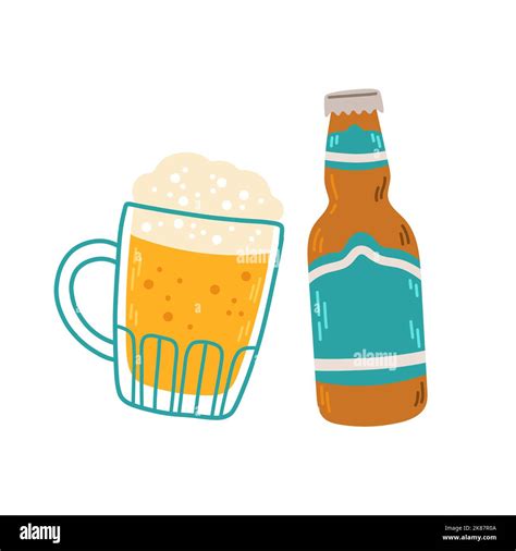 Beer Mug And Beer Bottle Vector Set Clipart Stock Vector Image And Art