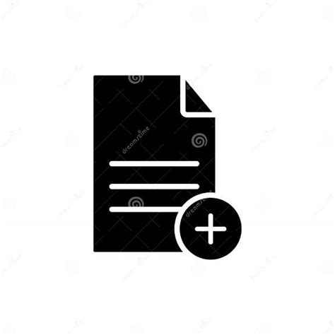 add document icon set add new file or page vector symbol in black