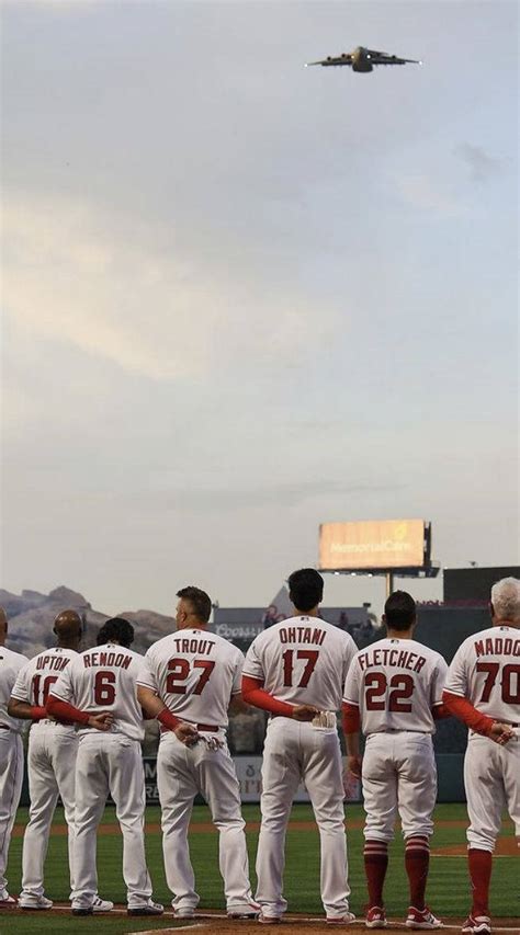 Download Mike Trout And His Team Wallpaper