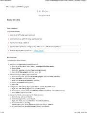 Configuring DHCP Relay Agent With NetTeam Interface Lab Report