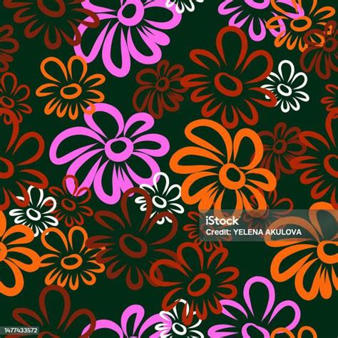 추상적인 네온 꽃 무늬가 있는 매끄러운 패턴 직물 디자인 포장 섬유 벽지 의류 일러스트레이션 배경에 대한 창의적인 질감 0명에 대한 스톡 벡터 아트 및 기타 이미지 Istock