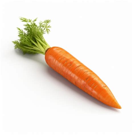 Premium AI Image Photorealistic Rendering Of Isolated Carrot On White