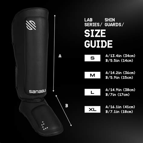 Lab Series Shin Guards Size Guide Sanabul