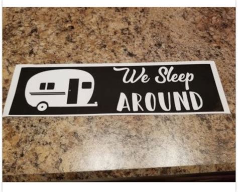 We Sleep Around Camper Bumper Sticker Funny Etsy