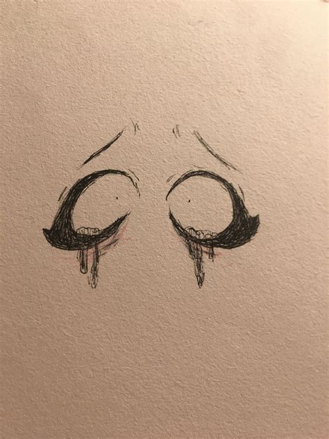 Crying Eyes Drawing Step By Step
