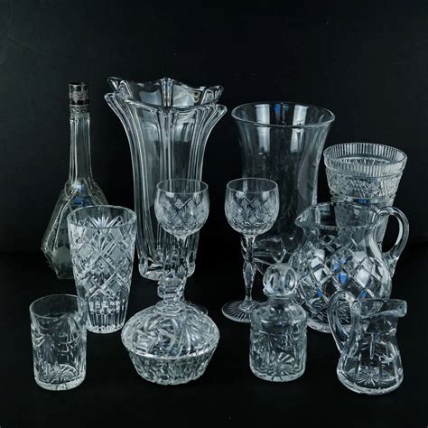 Assorted Clear And Cut Glass Lot Koch Antiques