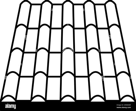 Terracotta Roof Tile Tiles Stock Vector Images Alamy