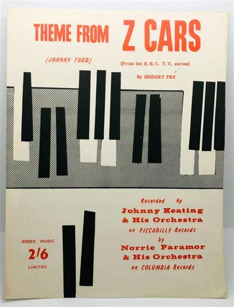 Theme From Z Cars 1960s Bbc Tv Series Uk Piano Solo Sheet Music £375 Picclick Uk