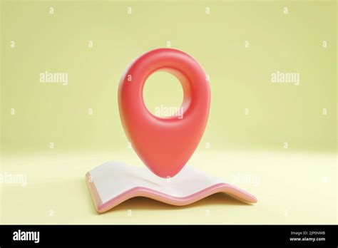 3d location point marker of map or navigation pin icon sign on isolated