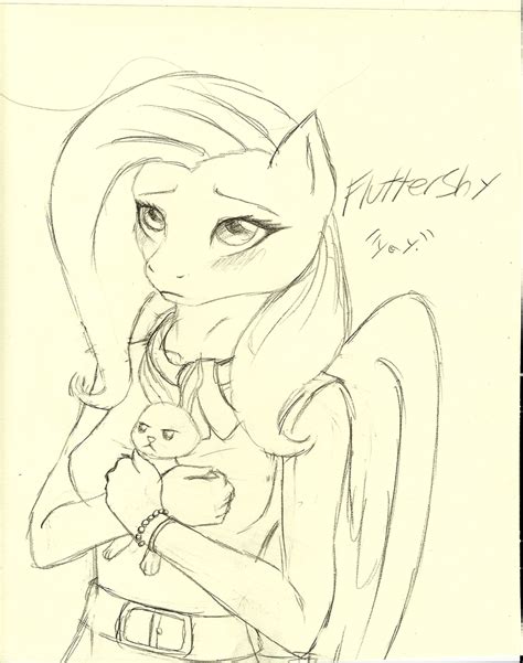 Anthro Mlp Fluttershy By Vulff C4t On Deviantart