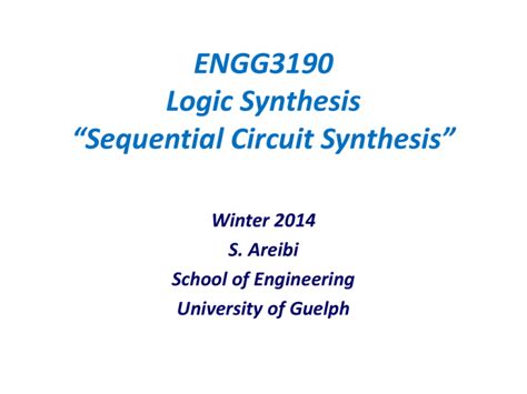 Sequential Circuit Synthesis Logic Optimization