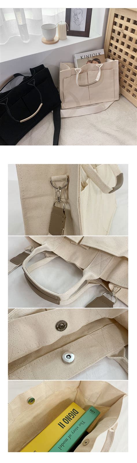 [당일발송]2col 빅사이즈 데일리 투포켓 아이패드 태블릿가방 전공책 보부상가방 텀블러 에코 천 크로스백 Mo1899