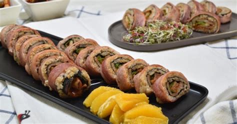 베이컨 김밥 만들기