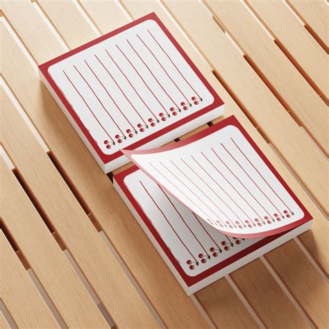 4pcs Cherry Sticky Notes 3x3 Inch 50 Sheets Cherry Note Pads Adhesive