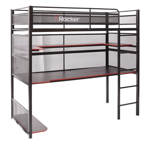 X Rocker Battlebunk Gaming Bunk Bed Modern High Sleeper With Desk
