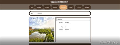 【附源码】计算机毕业设计java校园违纪信息管理系统设计与实现学生处分系统关键界面原型 Csdn博客