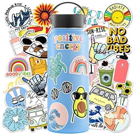 Amazon VSCO Stickers For Hydro Flask Stickers 35 Pack