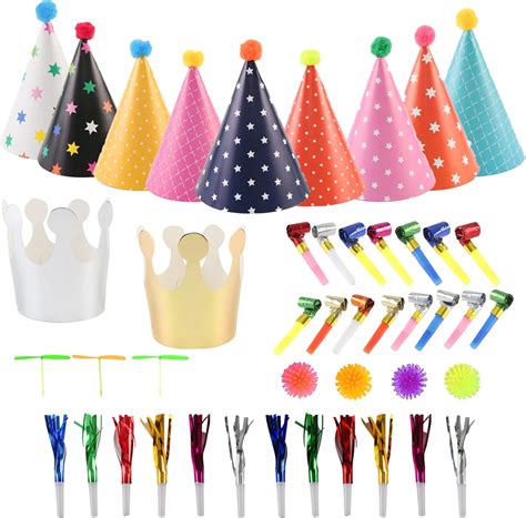 45 Stücke Partyhüte Set Partyhut Party Kegel Hüte Kronen Set Partyhüte ...